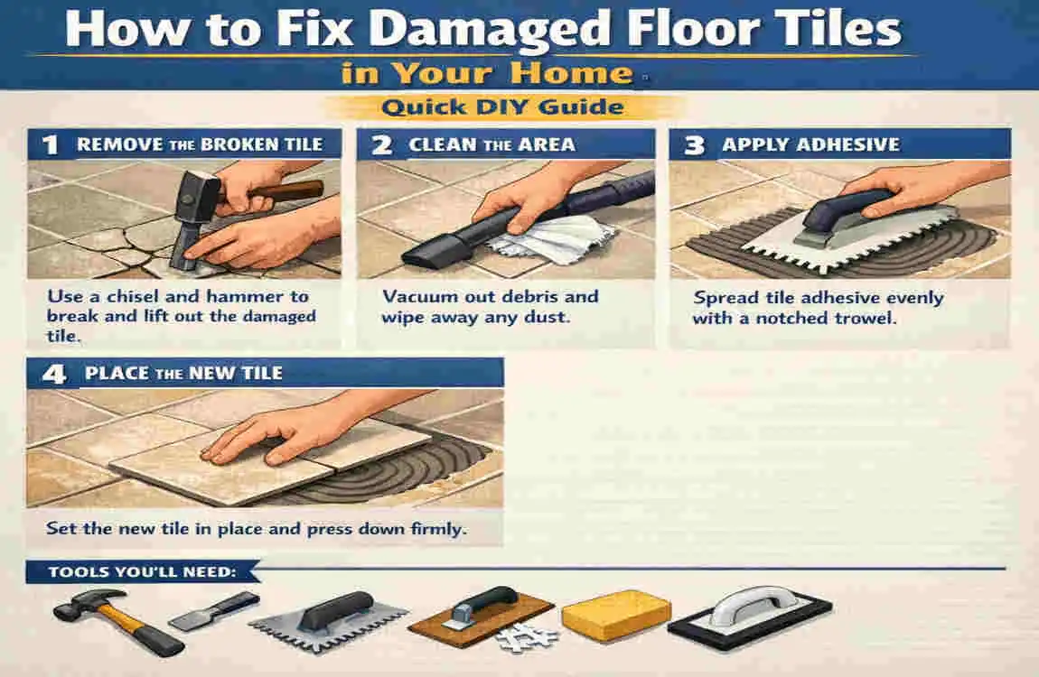 How to Fix Damaged Floor Tiles in Your Home: Quick DIY Guide - american ...