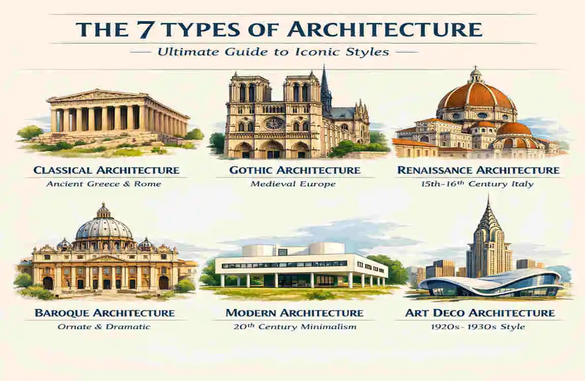 What Are the 7 Types of Architecture? Ultimate Guide to Iconic Styles ...