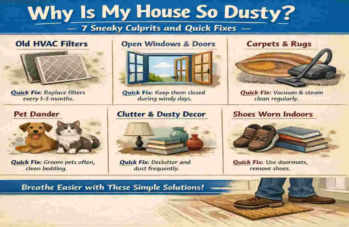 Why Is My House So Dusty? 7 Sneaky Culprits and Quick Fixes - american ...