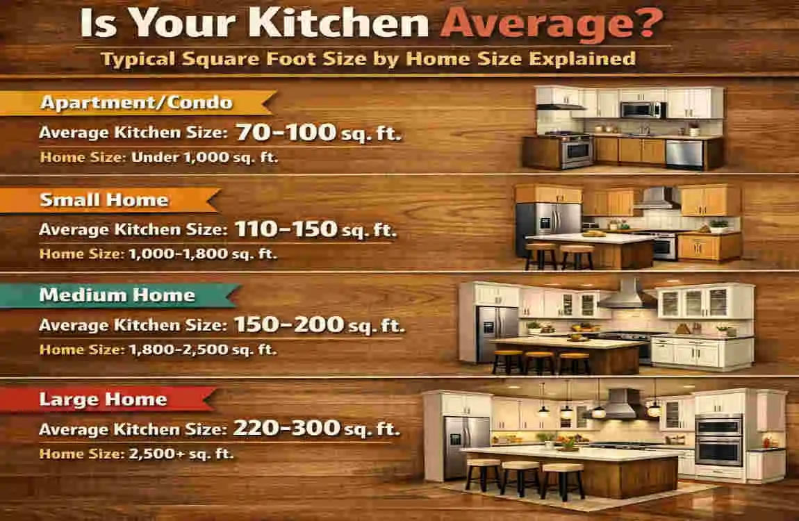 Is Your Kitchen Average? Typical Square Foot Size by Home Size ...